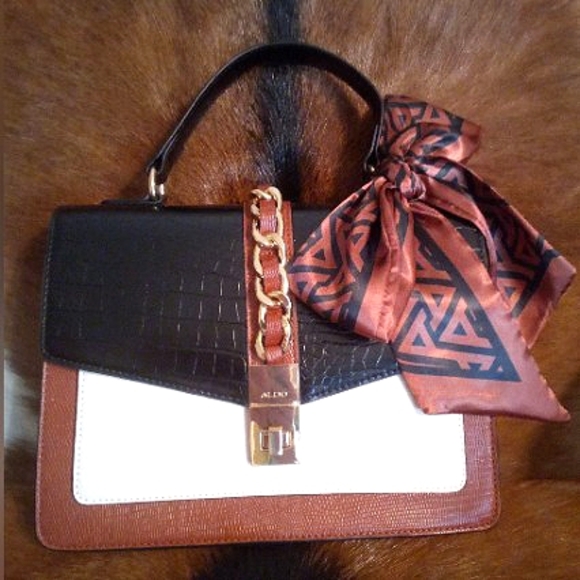 Aldo | Bags | Nwtaldo Tri Color Croc Print Bag Rich Beautiful Colors ...